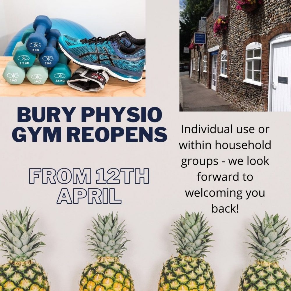 Bury Physio Gym Reopening from 12th April! - Bury Physio