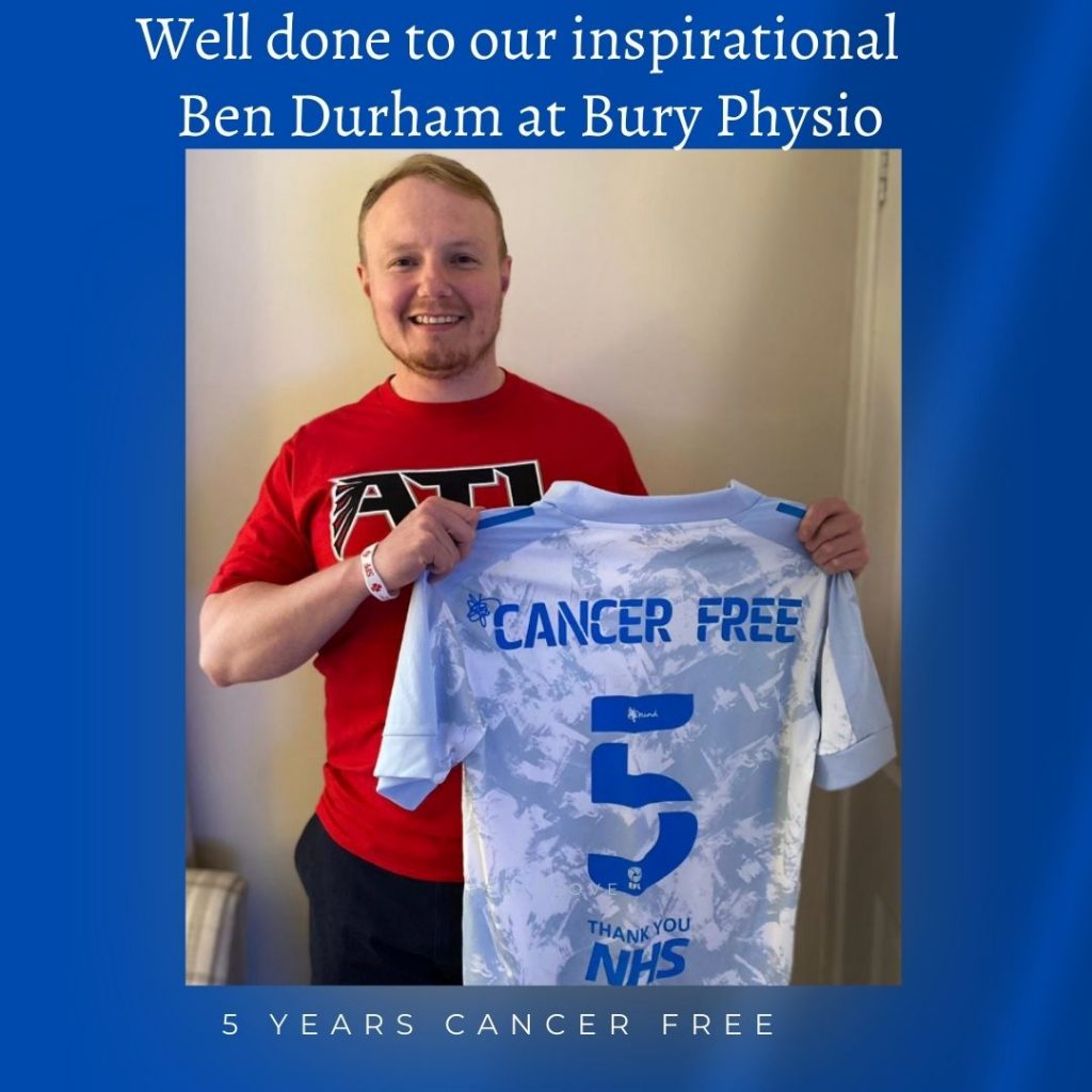 Ben celebrates 5 years Cancer free! - Bury Physio